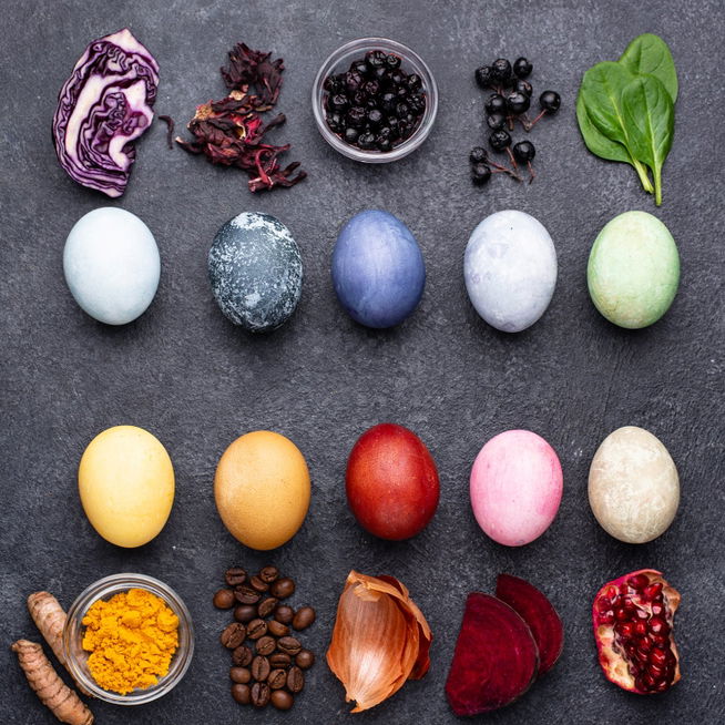 Eier Rot Farben Naturlich